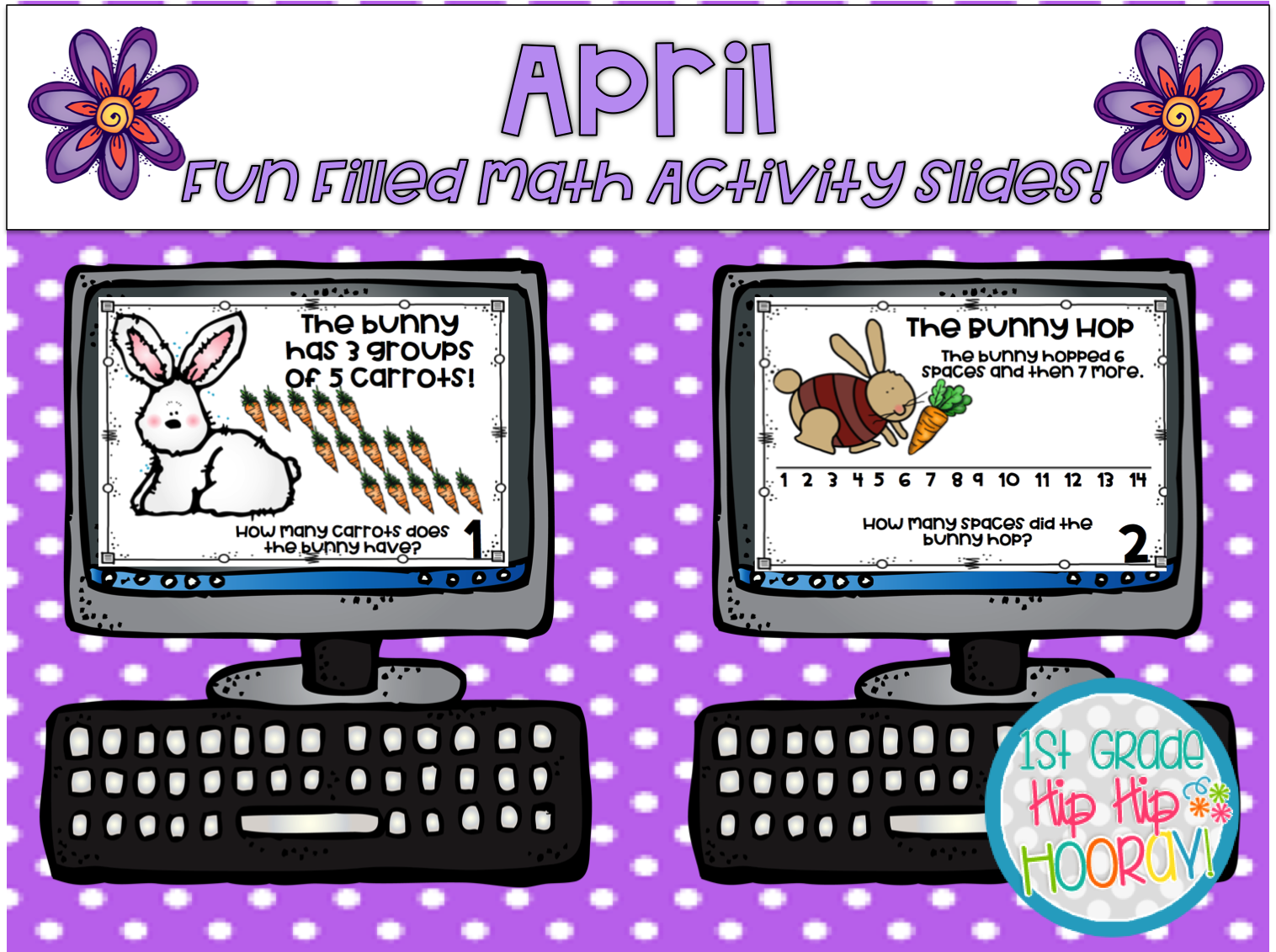 1st Grade Hip Hip Hooray!: Google Slides and Power Point Math and ...