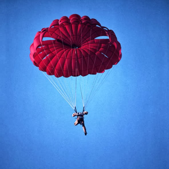 The First Ever Parachute Jump