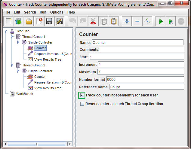 Jmeter Counter Track Counter Independently For Each User