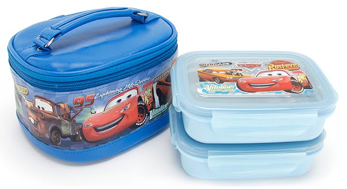 My Noble Baby: Disney Car Pixar 2pcs Stainless Steel Lunch Box Set ...