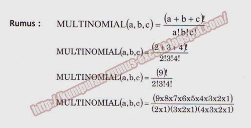 Rumus MULTINOMINAL | Kumpulan Rumus dan Fungsi Excel