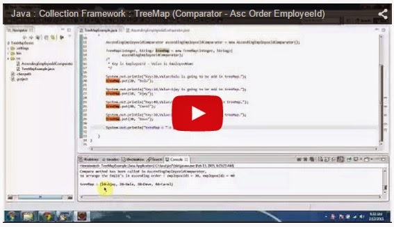 Java Ee Java Collection Framework Treemap Comparator Asc Order