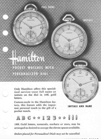 Vintage Hamilton Watch Restoration: Personalized Dials