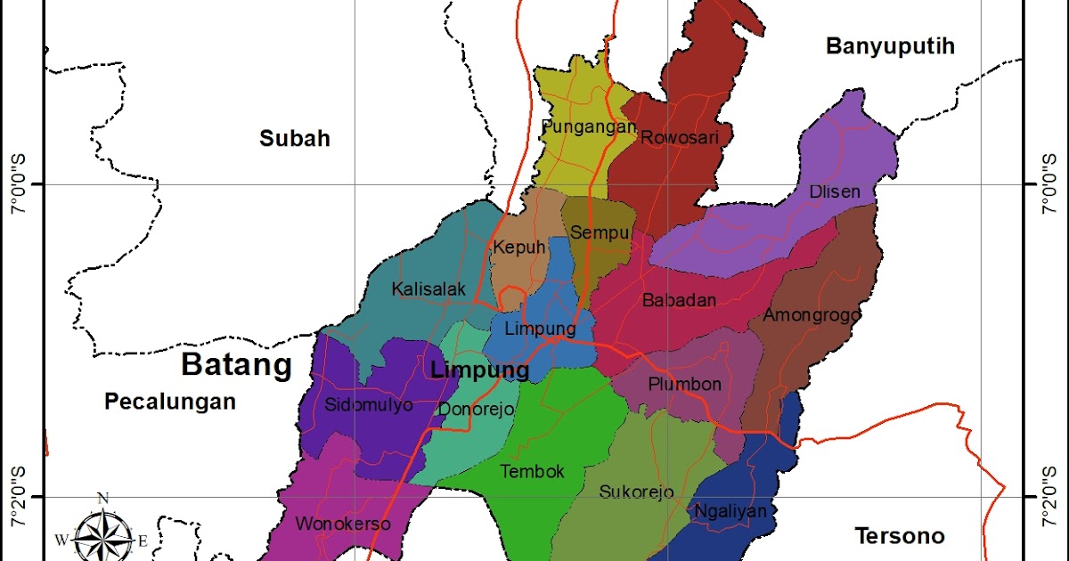 Peta Administrasi Kecamatan Limpung, Kabupaten Batang ~ NeededThing