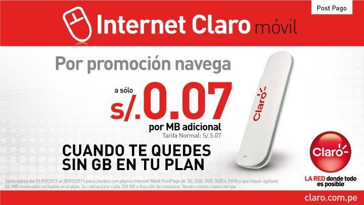 CLARO QUE TIENES MAS: Internet Móvil Claro