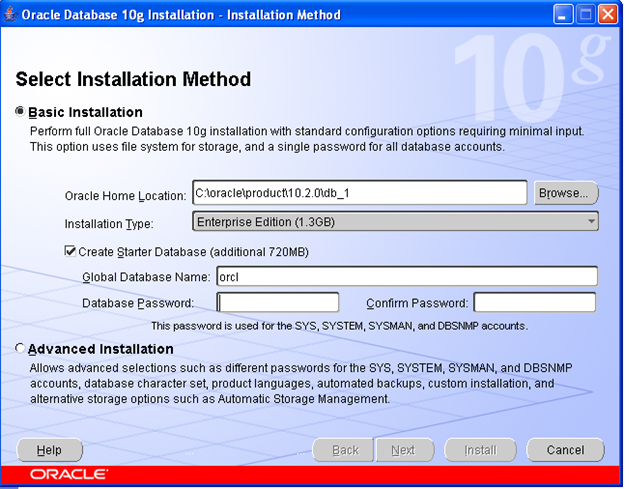 Oracle Sql Installing Oracle 10g Release 2 Database Software