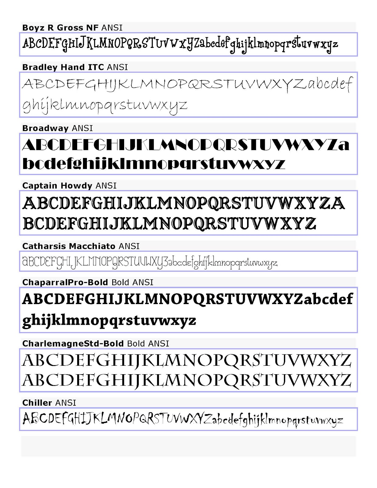 Crafts with a Side of You: Vinyl Lettering font selection