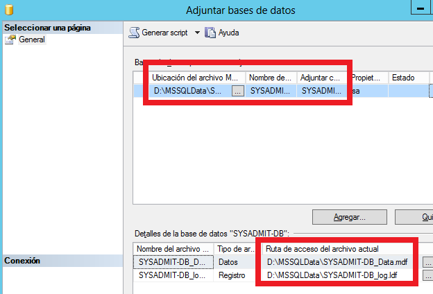 Mover base de datos sql server a otro disco | SYSADMIT