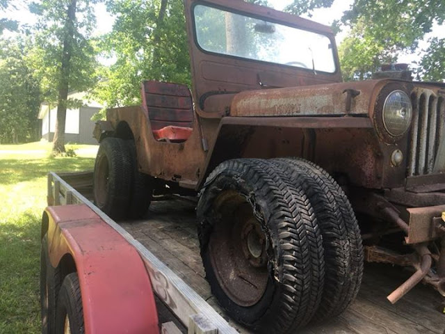 OLD Farm Jeep Blog: A 1950 CJ3a Jeep Named Rusty Arrives at Farm Jeep