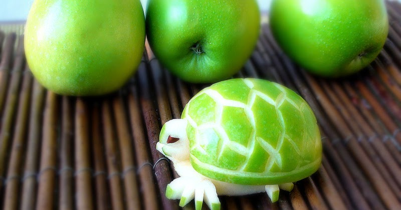 Josephine's Recipes: How To Make Apple Turtles - Fruit Carving Garnish ...
