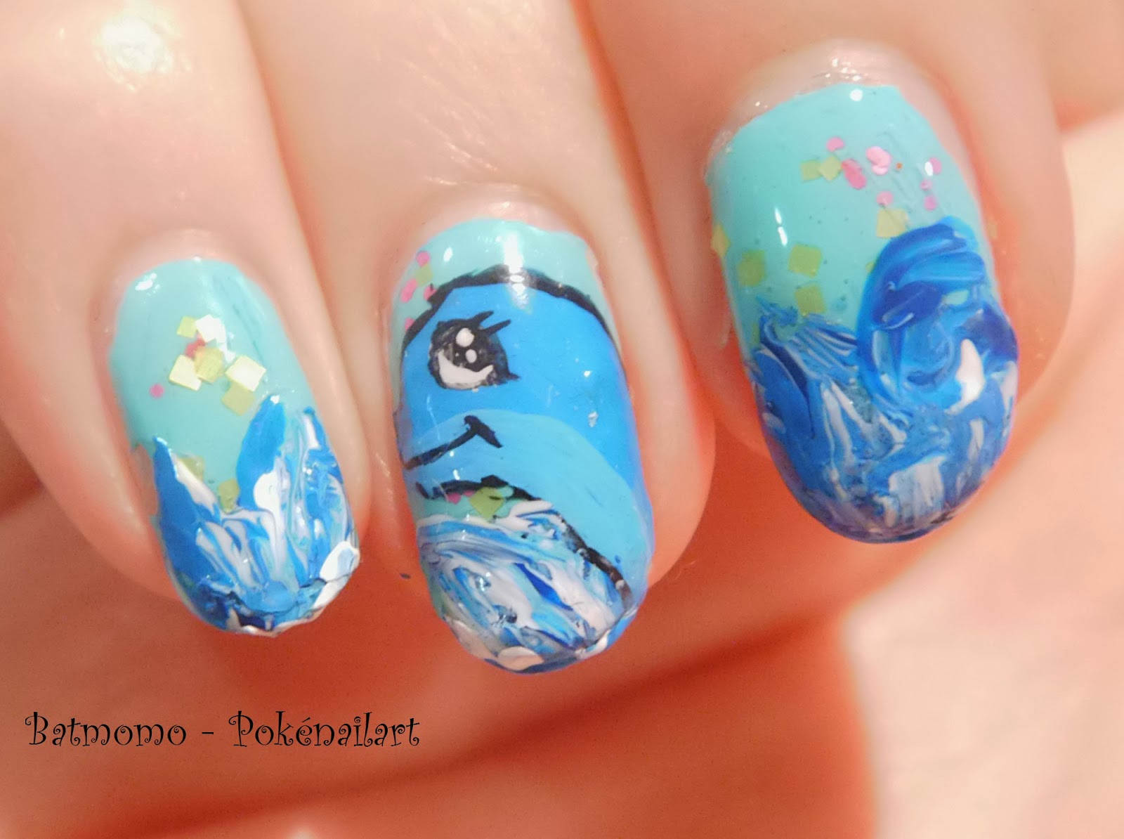 Pokénailart: NCC - Summer - dolphin manicure