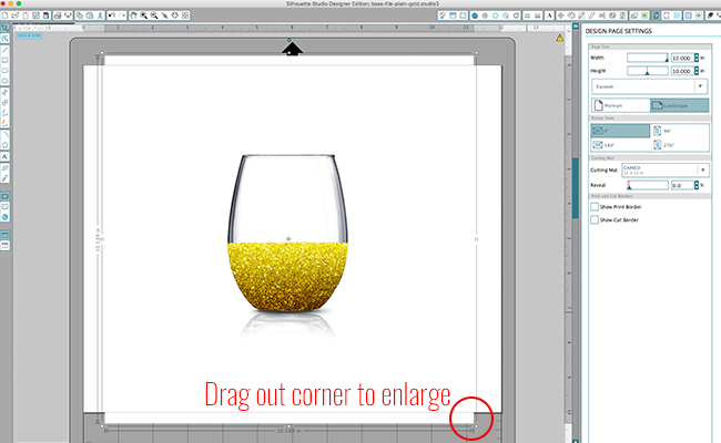 Trick to Glitter Wine Glass Mock Ups in Silhouette Studio (Free Mock Up ...