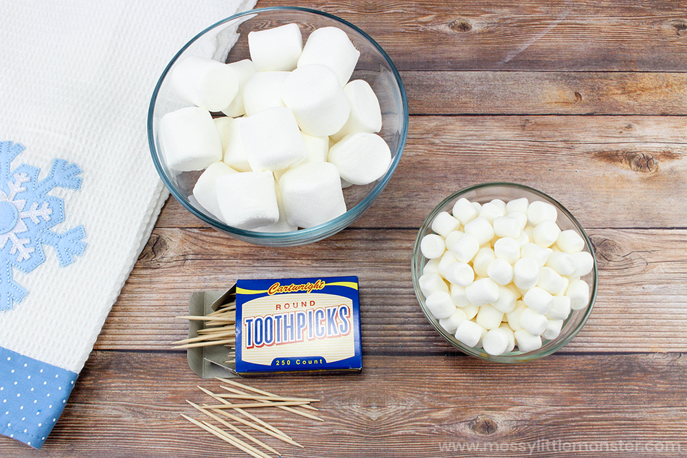 Snowflake Marshmallows - A Tasty Addition to your Hot Chocolate - Messy Little Monster