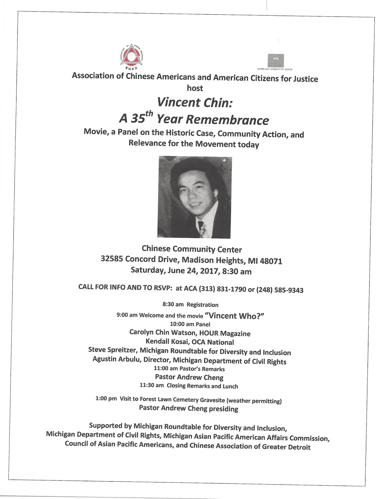 Remembering Vincent Chin: 35th Anniversary Commemoration
