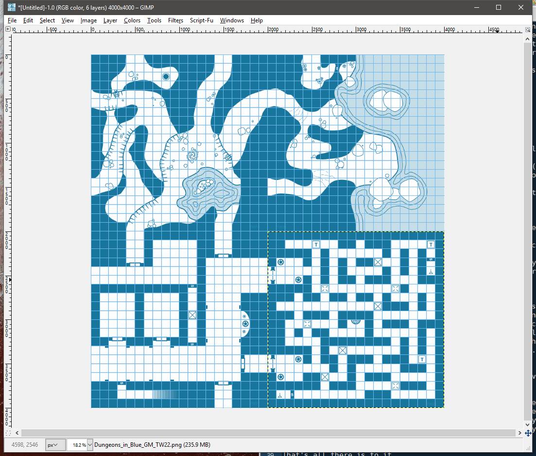 Random Diversions: Assembling Geomorphs in Gimp