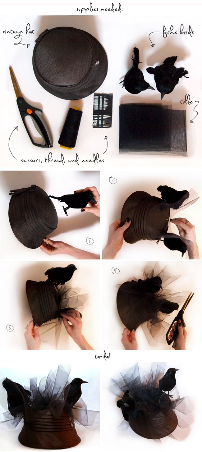 M A I E D A E: DIY: "THE BIRDS" INSPIRED PILLBOX HAT