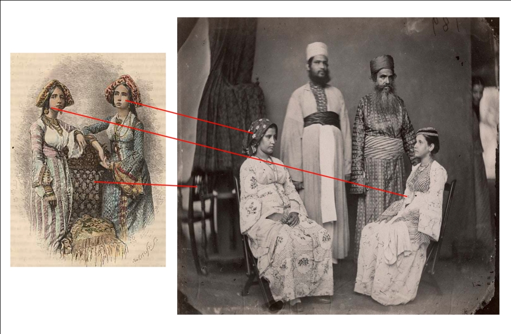 Jews of Malabar: A 19th century photograph of Jews of Cochin.