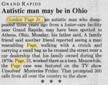 Quick Entry # 2: Missing-Gordon Thomas Page Jr. - CrimeBlogger1983