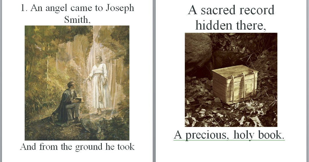 Singing Time and Sunday School : An Angel Came to Joseph Smith flip chart