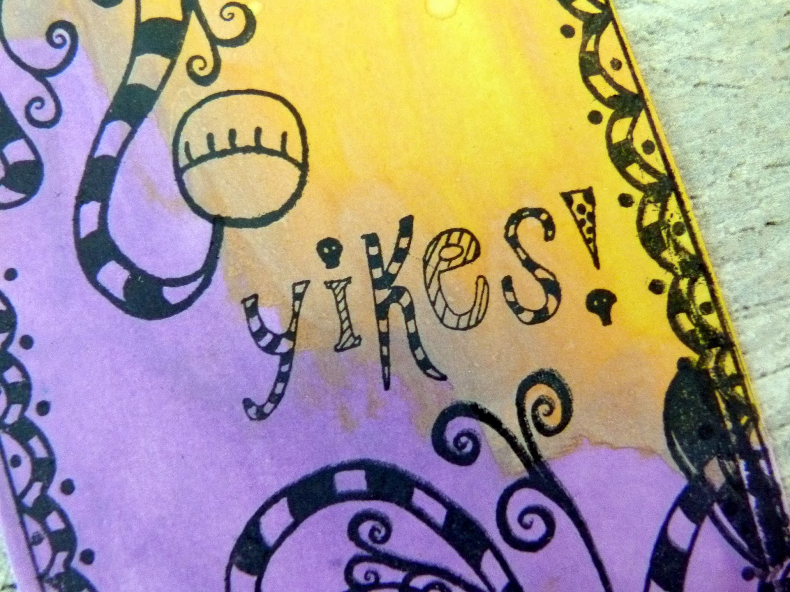 Wildflower Yikes Mixed Media Tag | Life in a Snapshot