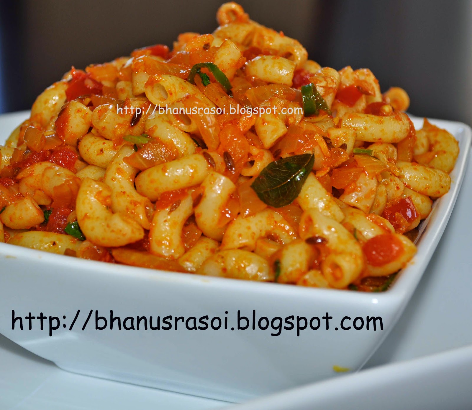 Bhanu's Rasoi-A Little Spice of Heaven: MASALA MACARONI INDIAN STYLE ...