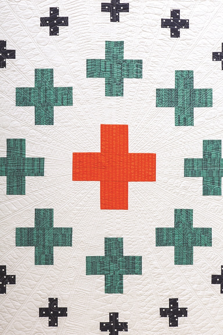 Quilted Blooms: Modern Plus Sign Quilts Blog Hop + Day 3