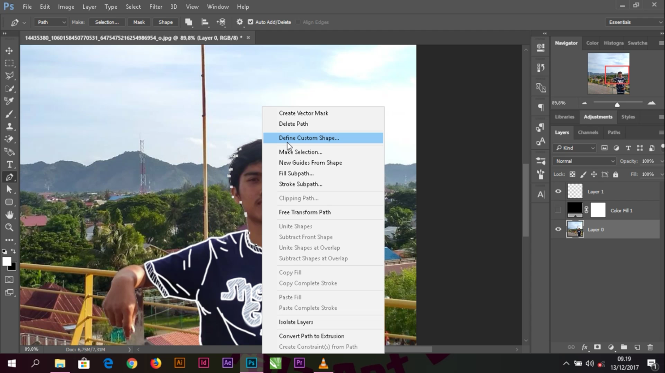 CARA MEMBUAT EFEK BAJU TRANSPARAN