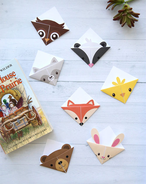 My Owl Barn: Printable Origami Woodland Animal Bookmarks