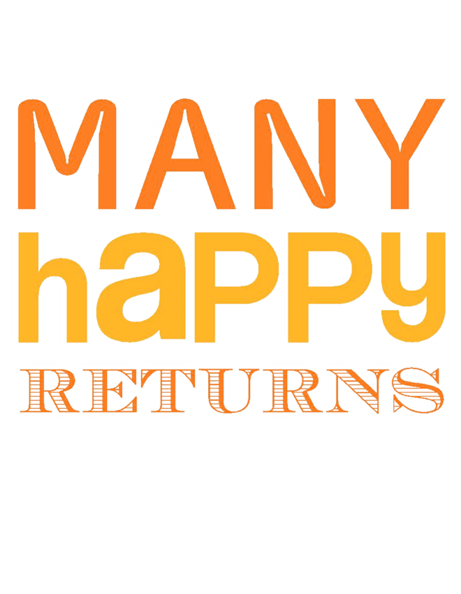 I Dream in Paper: Many Happy Returns