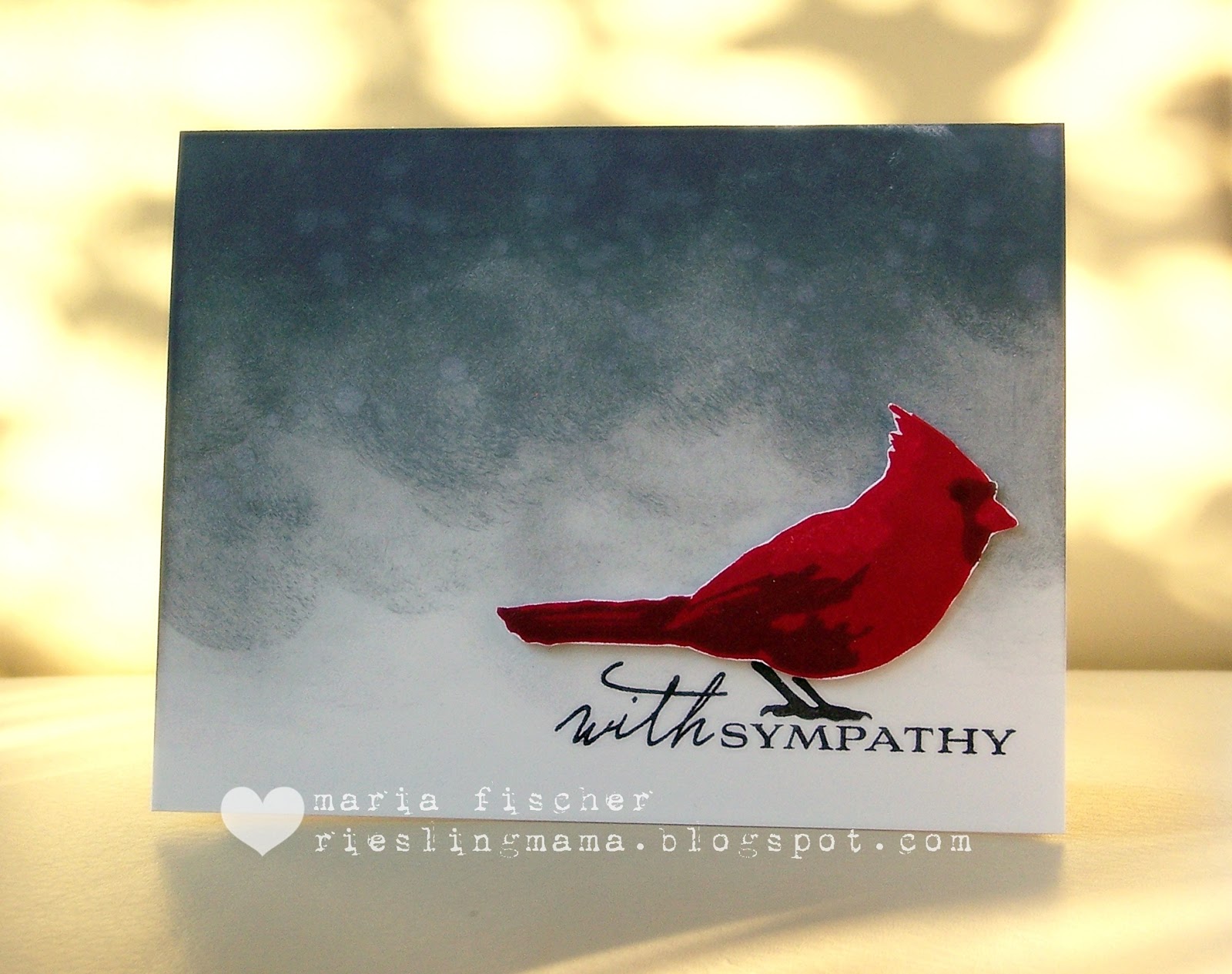 rieslingmama: altenew winter cardinal for a sympathy card