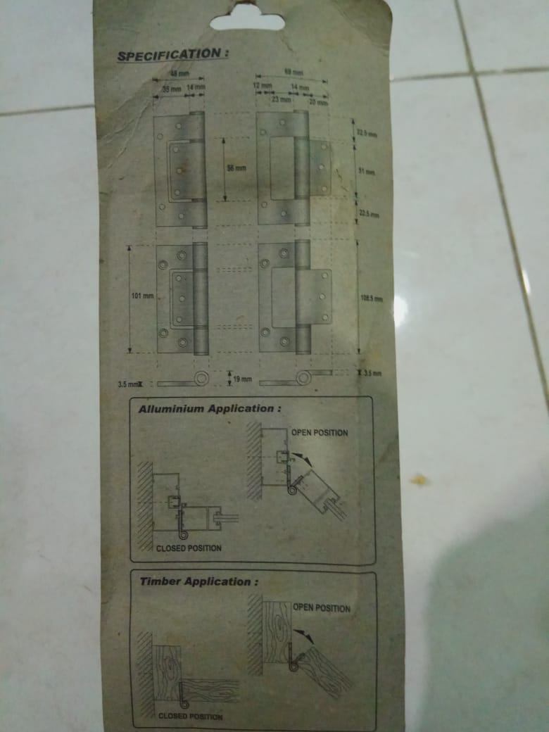 Baru 25+ Dimensi Engsel, Pagar Lipat