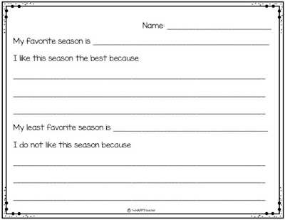 The Seasons: Spring, Summer, Fall, Winter Activities | TheHappyTeacher