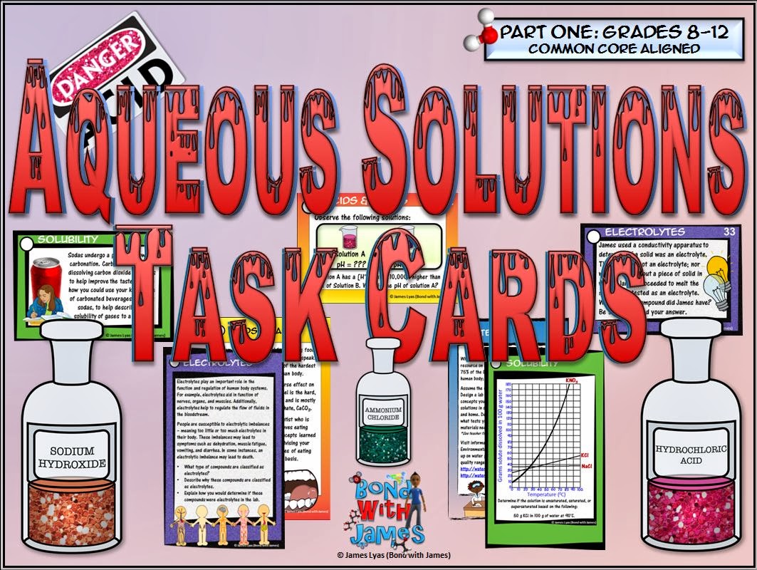 Bond with James: Aqueous Solutions Task Cards