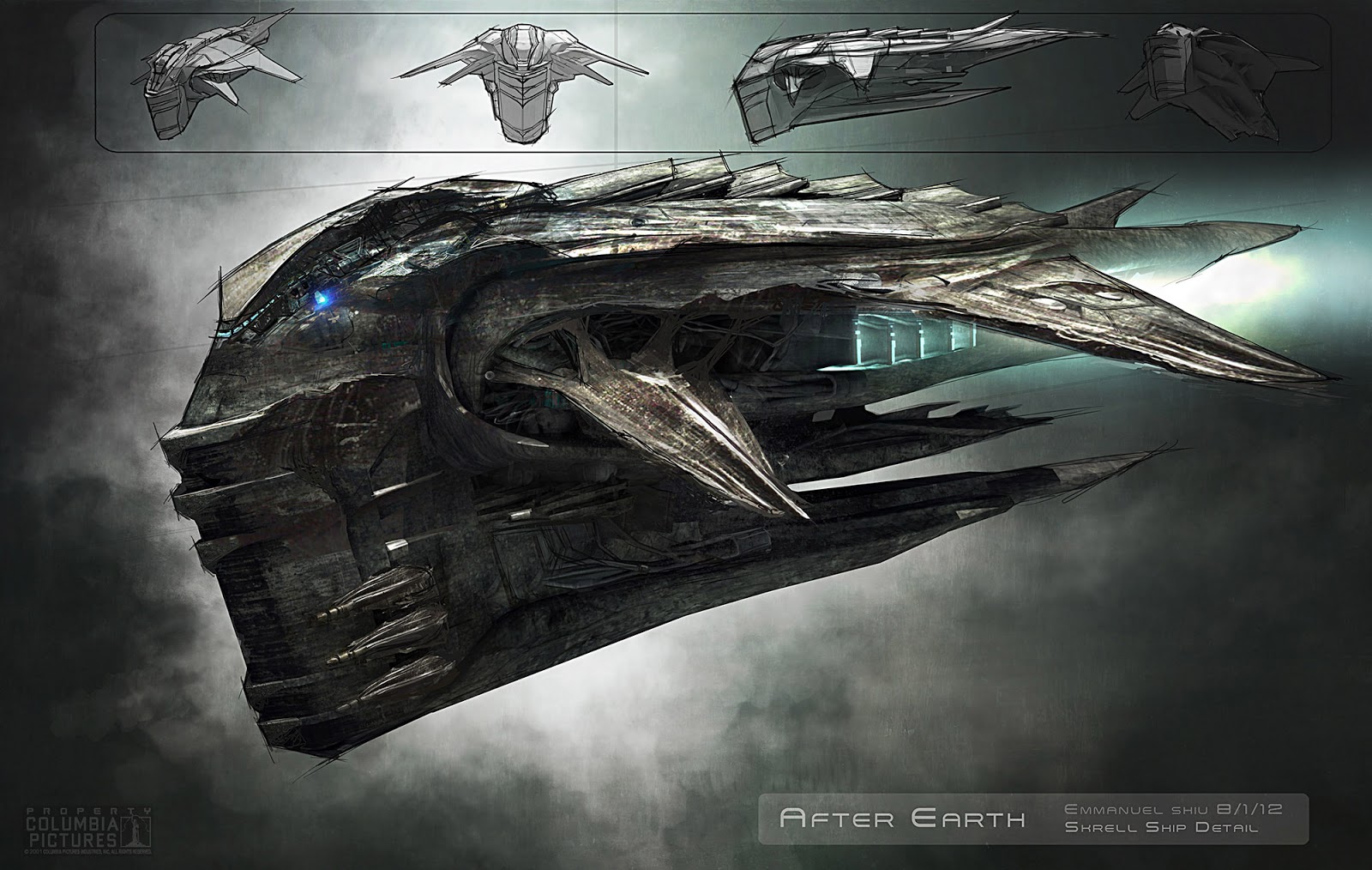 S'krell Ship design by Emmanuel Shiu : ImaginaryTechnology