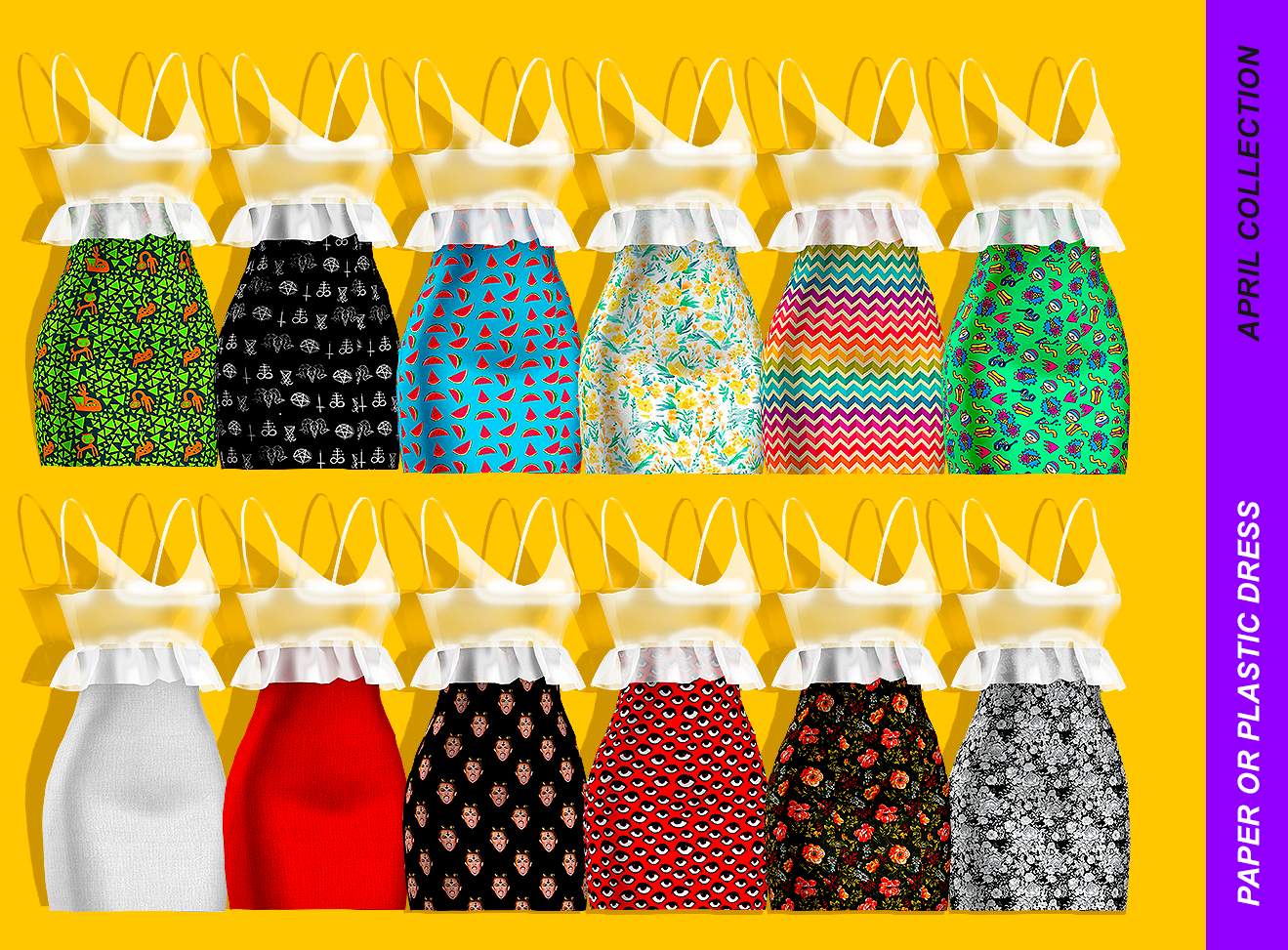 Paper Or Plastic (Dress) | TS4 | ICONIC | The Sims 4 CC Creator