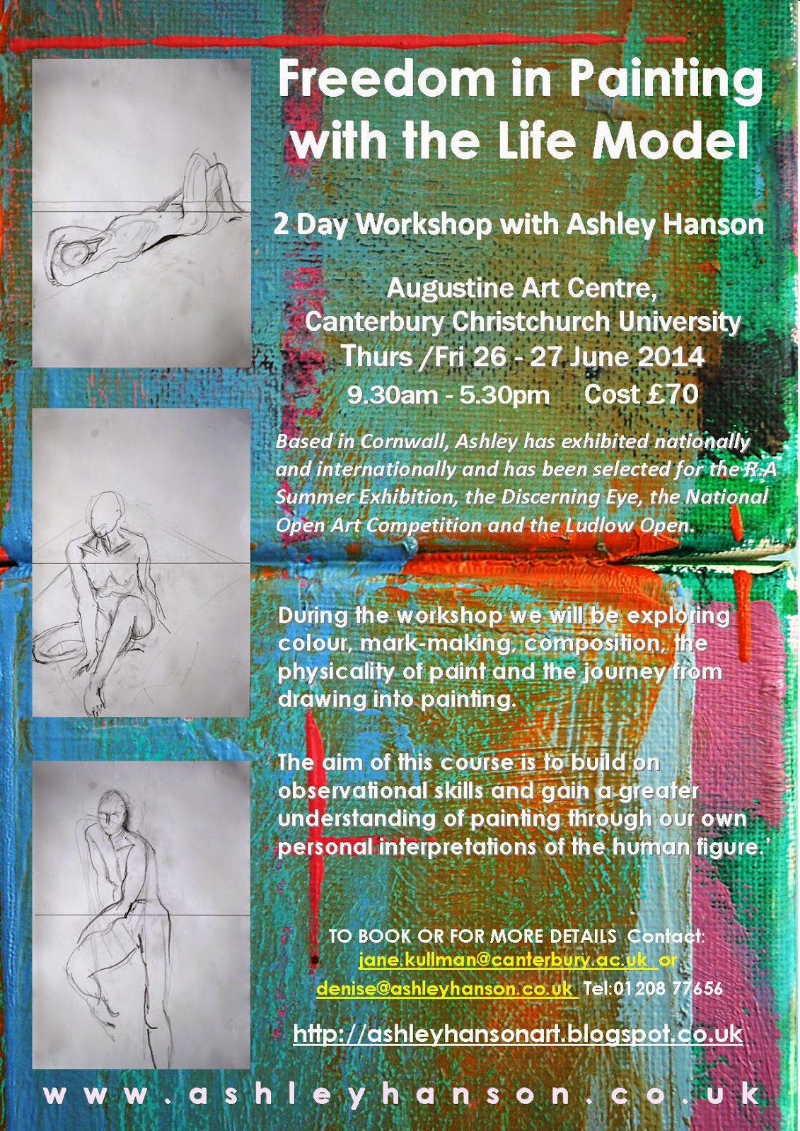 Ashley Hanson Art: Freedom in Painting with the Life Model Workshop