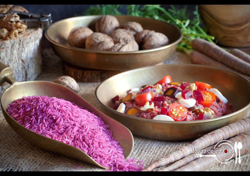 JUEGO DE SABORES : ENSALADA DE ARROZ ROSA