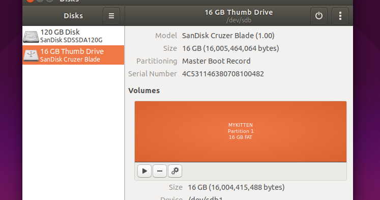 How To Format A Disk Drive with Ubuntu Disk Utility