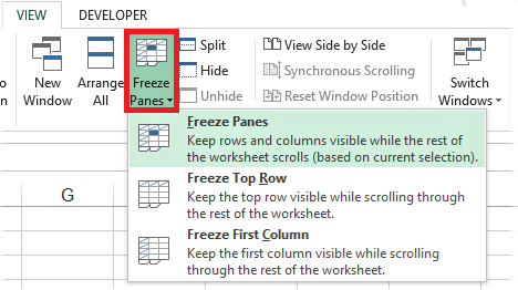 How to freeze panes in Excel - Guidebox