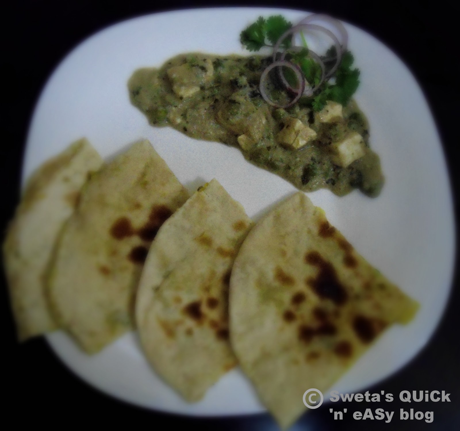 QUiCk 'n' eAsY : Shahi Matar Paneer and Tandoori Roti.. Deadly ...