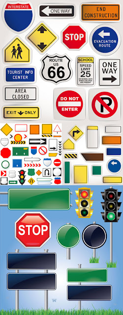 Quality Graphic Resources: Vector Road Signs
