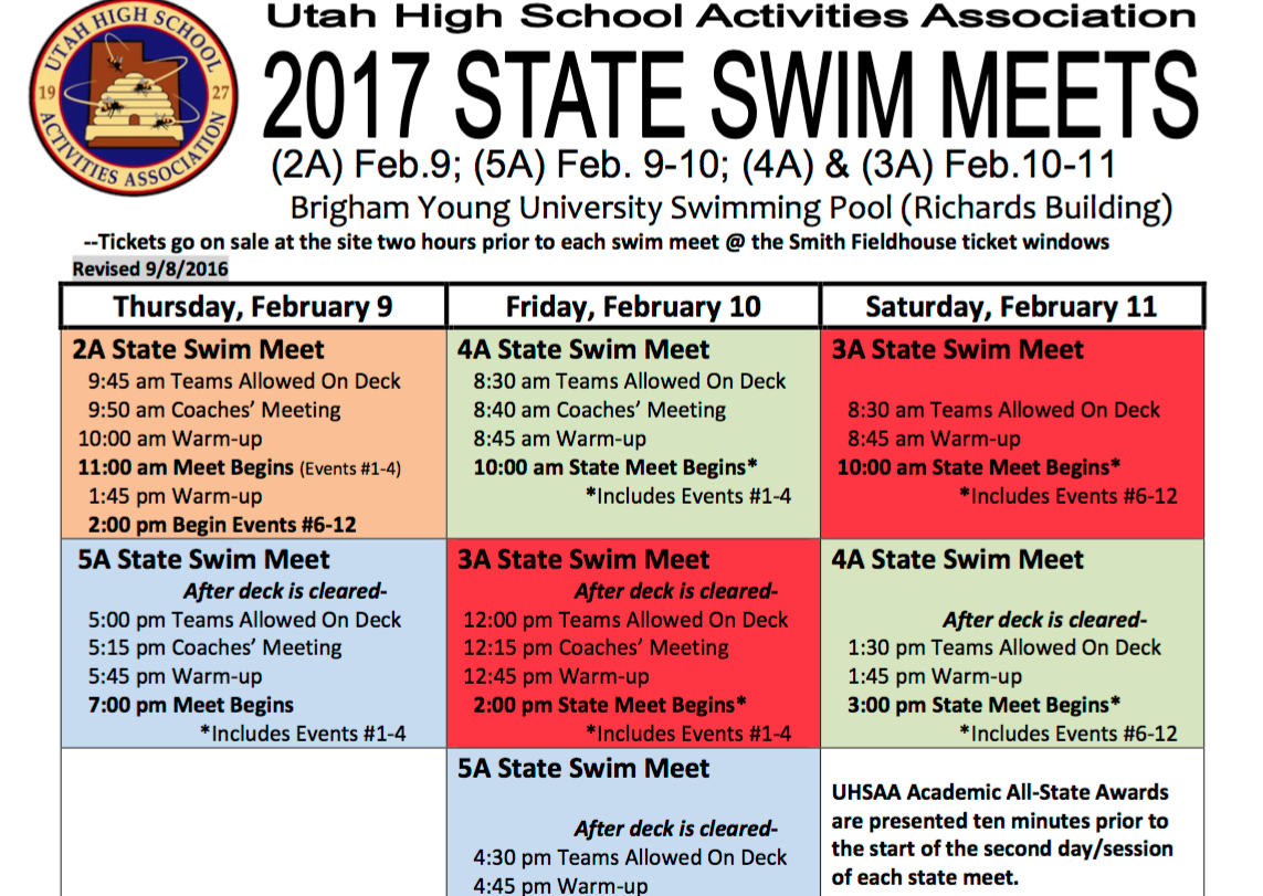 Cedar High Swim: 2017 State Swim Meet