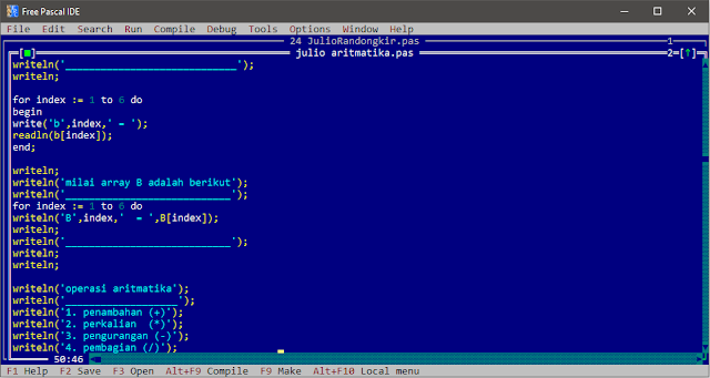 Program Pascal: Program Perhitungan Aritmatika Program Pascal: Program Perhitungan Aritmatika