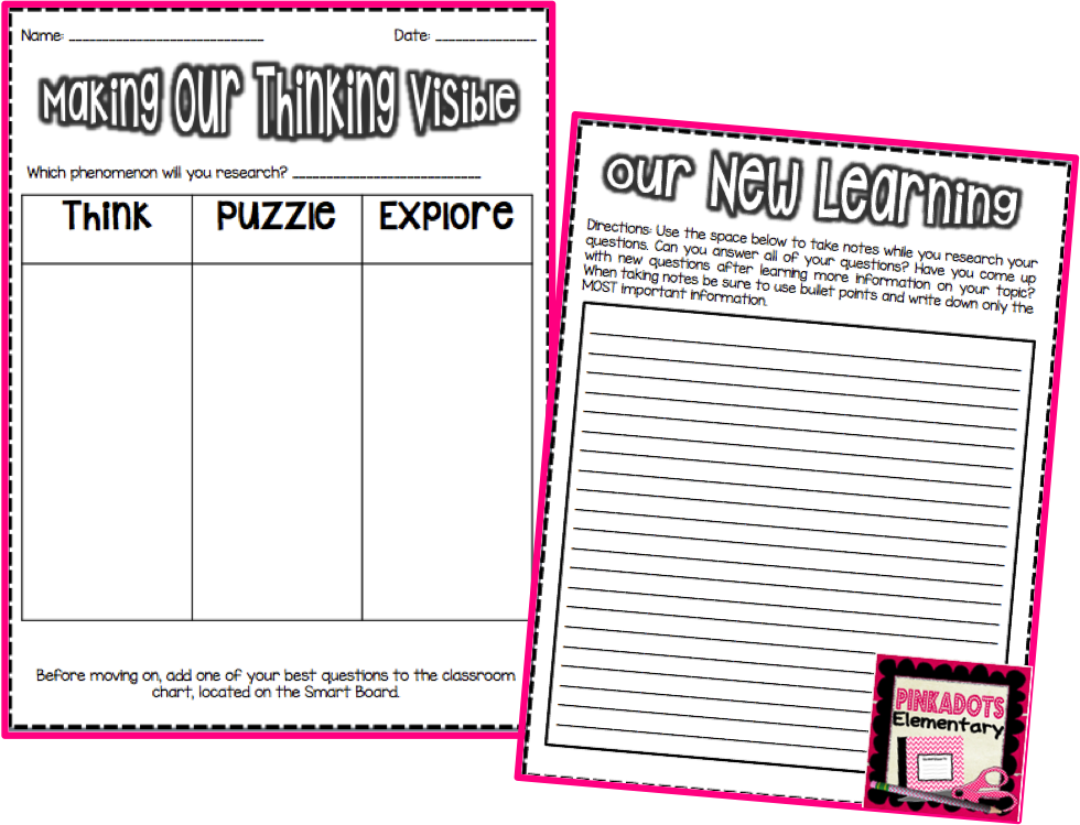 Pinkadots Elementary : Making Thinking Visible & Freebie