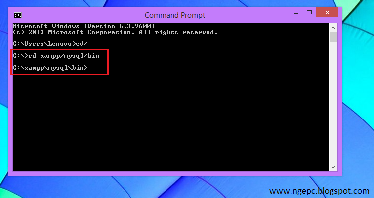 Cara Masuk ke Mysql di CMD ~ Tutorial Komputer