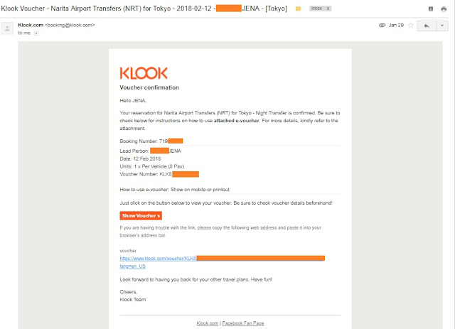 First Time Booking with Klook - Tokyo Airport Transfers - Jena Pastor ...