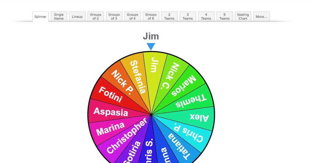 Anthi's ed tech notes: Random Name Picker