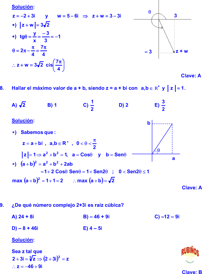 NÚMEROS COMPLEJOS PROBLEMAS RESUELTOS DE ÁLGEBRA PREUNIVERSITARIA pdf