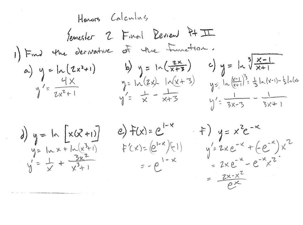 Mr. Suominen's Math Homepage: Honors Calculus 6/6/13