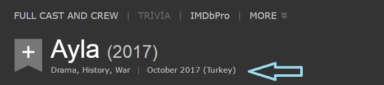 Ayla (2017) Filmi Vizyon Tarihi | Film Gündemi
